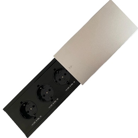 Priza tripla incorporabila in blat, MOGODA, Birou sau Bucatarie, 3 ...