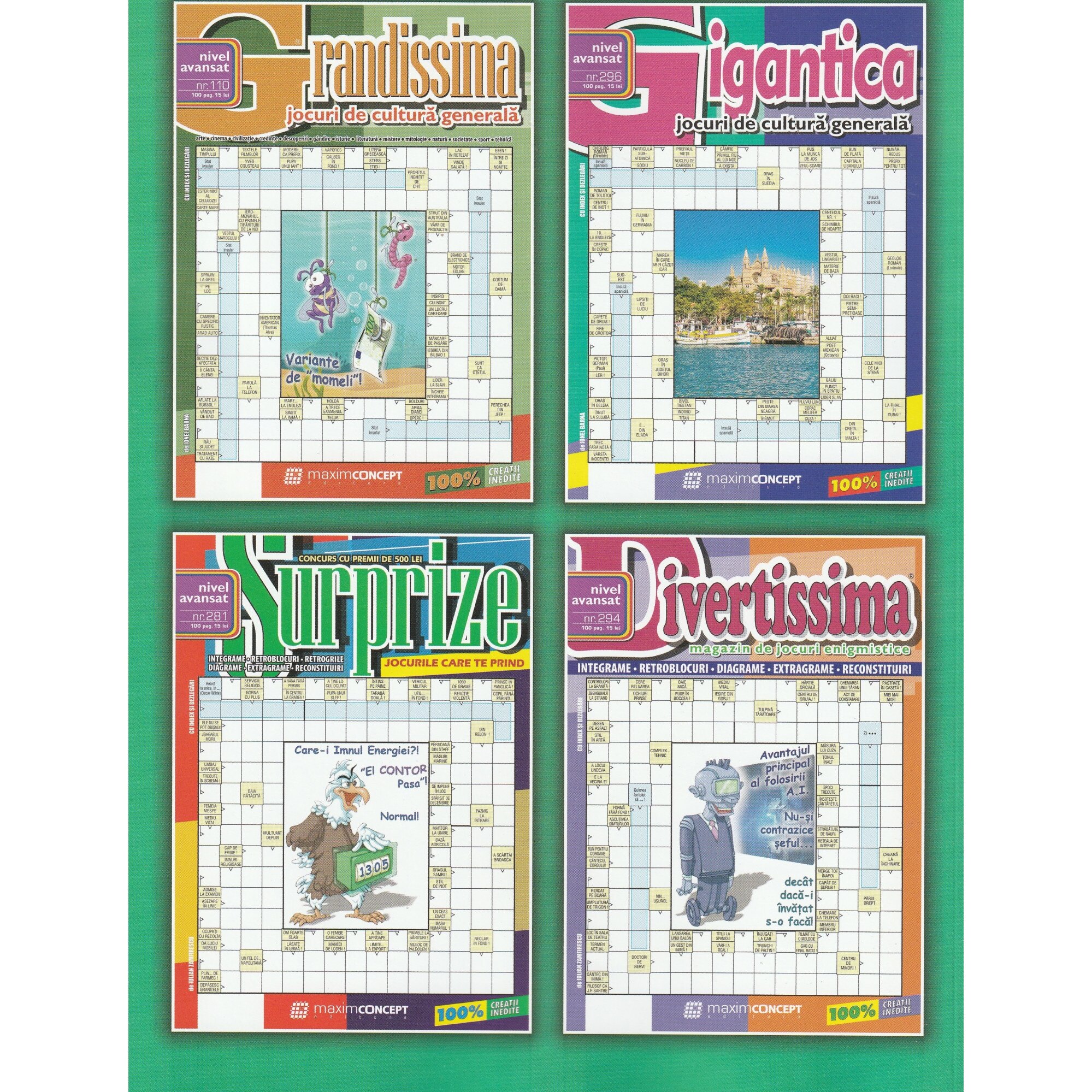 Pachet Integrame Divertissima, Gigantica, Grandissima, Surprize - nivel avansat, Maxim - eMAG.ro