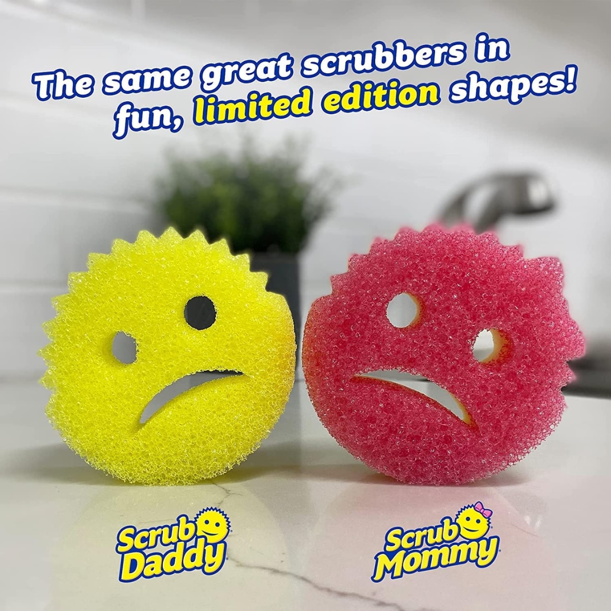 Set 2 bureti Scrub Daddy, Sad Daddy si Sad Mommy, De Curatat Fara ...