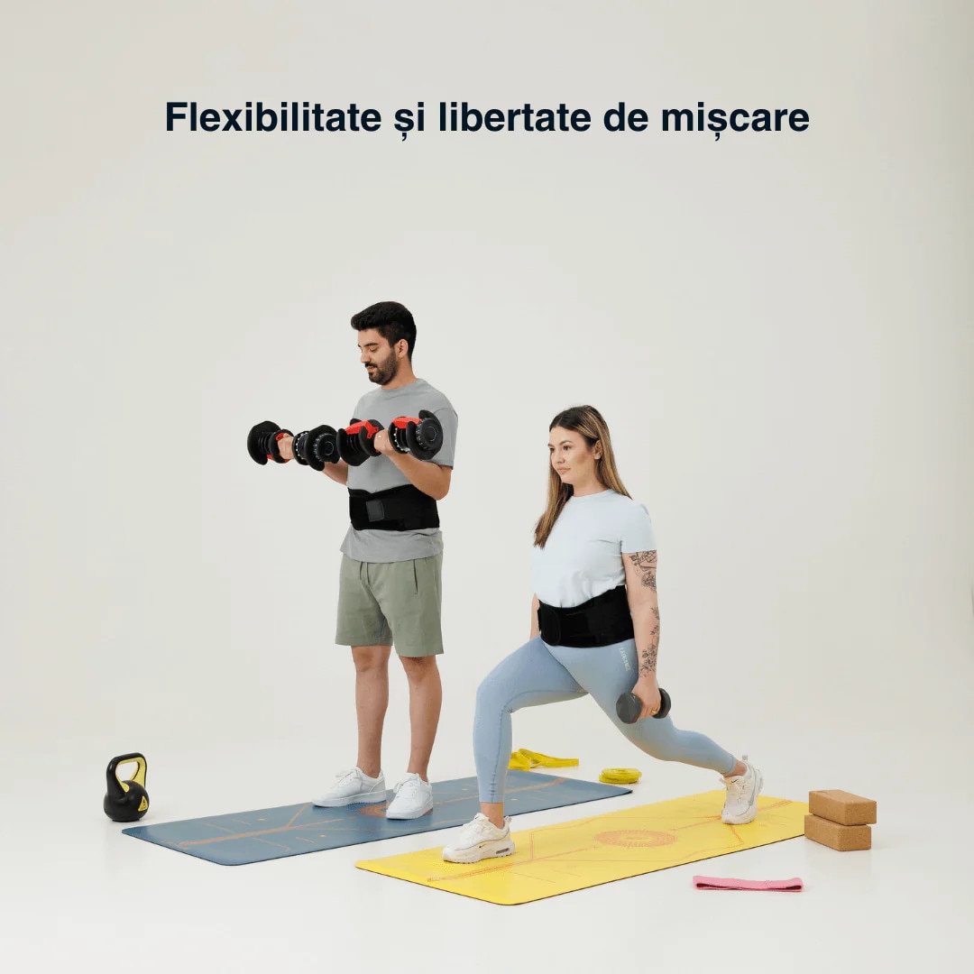 Centura lombara premium Vitality Lab™, 9 zone de suport lombar pentru ...
