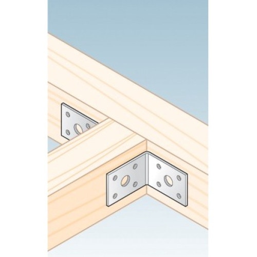 Placa de colt pentru tamplarie din tabla zincata, Argintiu, 50x50x35 mm ...