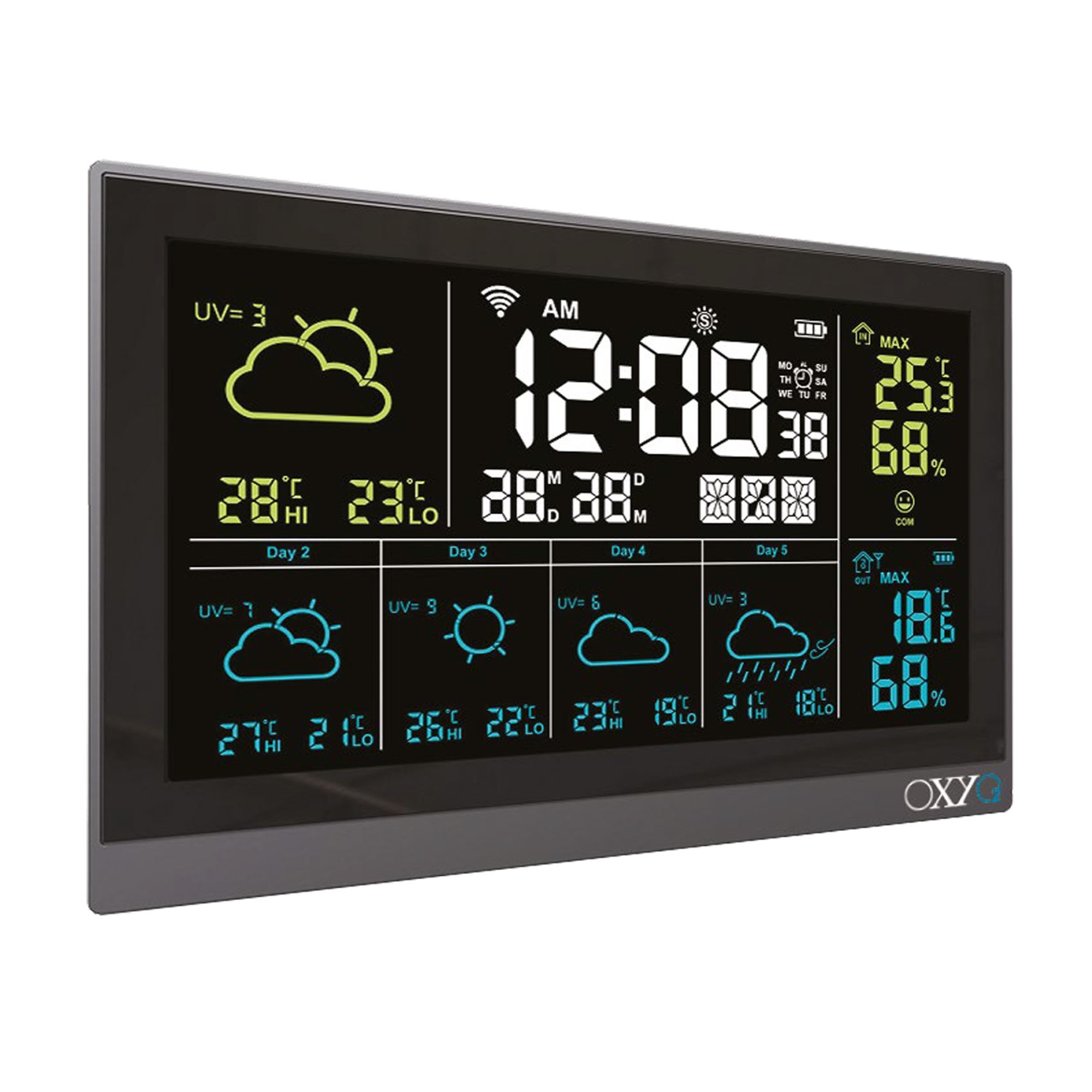 Statie Meteo Wifi Oxyo2, masurare temperatura, umiditate, ceas cu ...