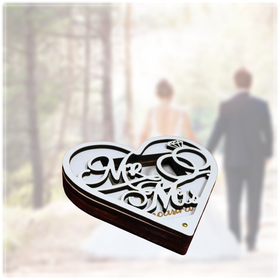 Cutie Stick, Nunta, Inima, Alb, EVECSNB005 - eMAG.ro