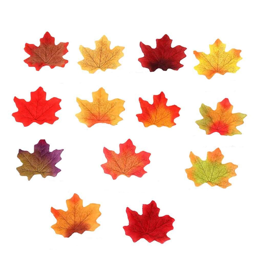 Set 200 Frunze artificiale de toamna, Sunmostar, 8 x 8cm, Multicolor ...