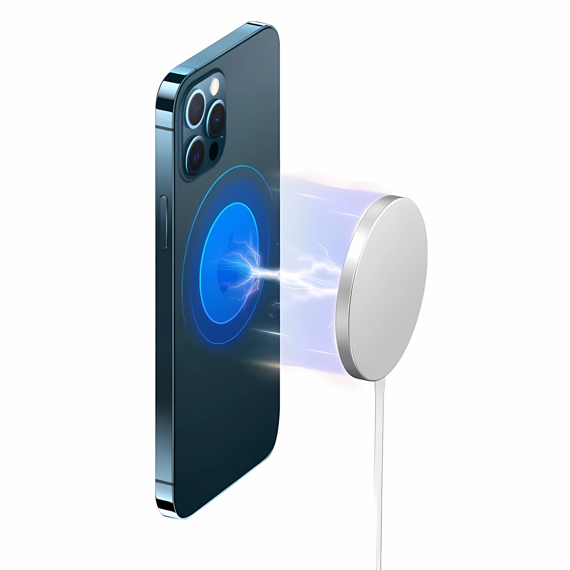 Incarcator Magnetic Wireless Bervolo® MagSafe, Incarcare Rapida 15W ...