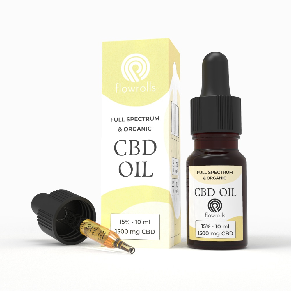 Ulei de canepa CBD cu spectru larg, 15%, Flowrolls - eMAG.ro