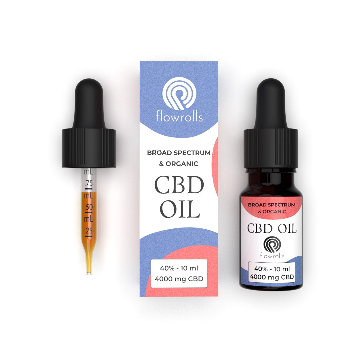 Ulei de canepa, Flowrolls, 40% CBD, 10 ml - eMAG.ro