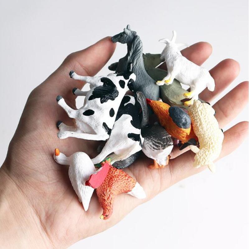 Mini figurine de animale, aspect realist, 12 piese, pentru copii - eMAG.ro