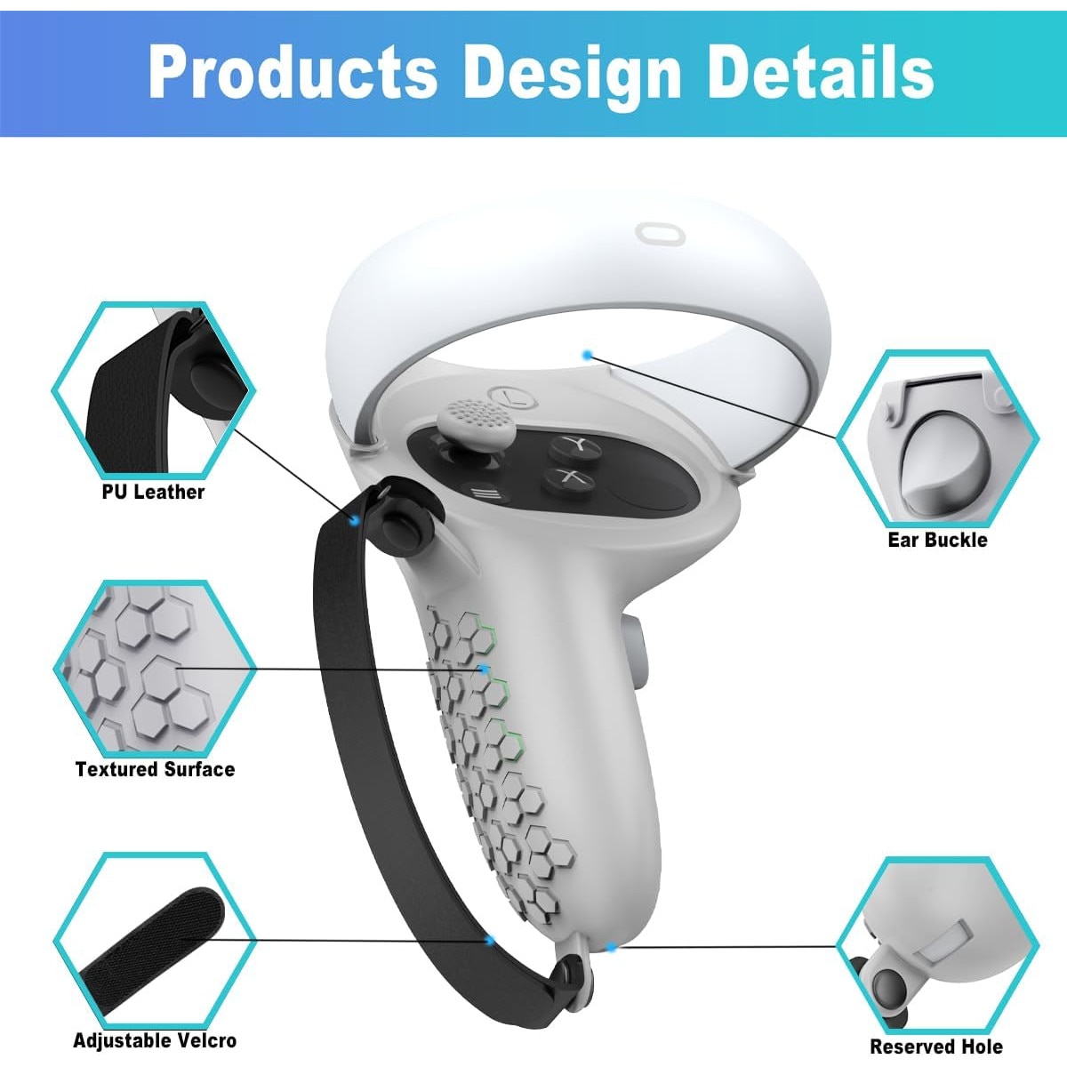 Set 2 huse pentru controler pentru oculus quest 2, Cafuneplus®, unibody ...