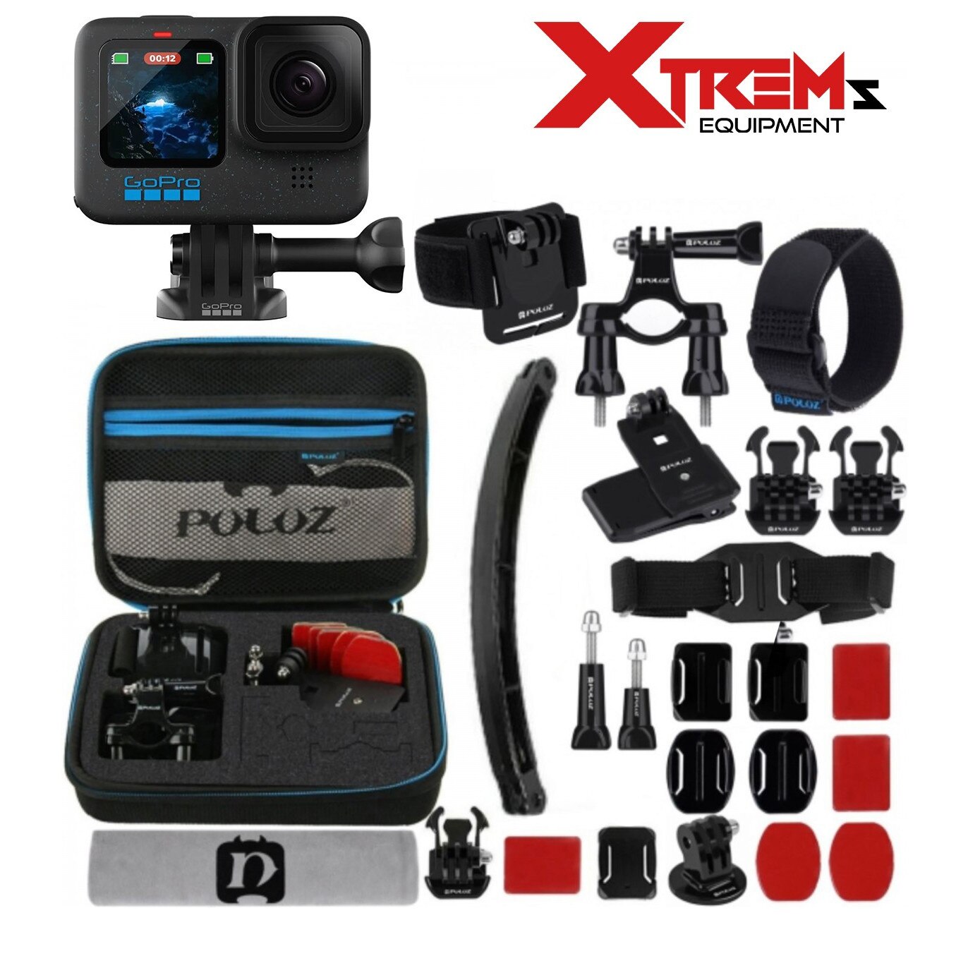 Kit GoPro Hero12 Black Camera de Actiune 5.3K 27M si Set 24 De ...
