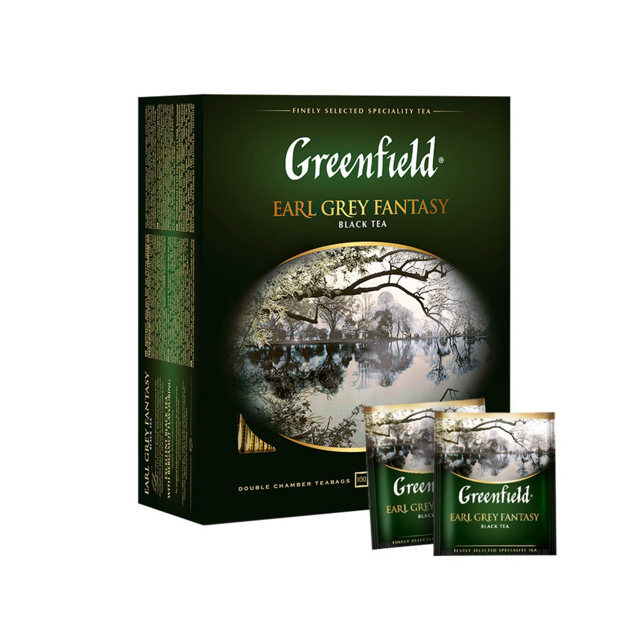 Ceai negru Greenfield Earl Grey Fantasy, 100 pliculete*2 g, cu aroma de bergamota - eMAG.ro