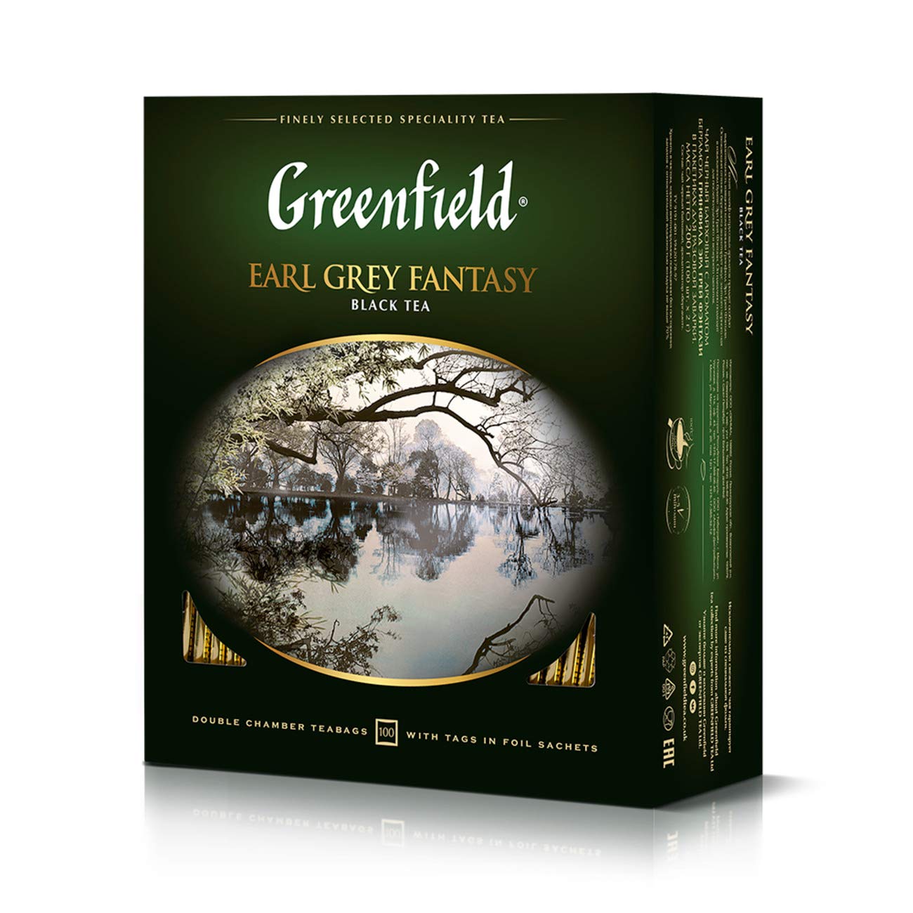 Ceai negru Greenfield Earl Grey Fantasy, 100 pliculete*2 g, cu aroma de ...
