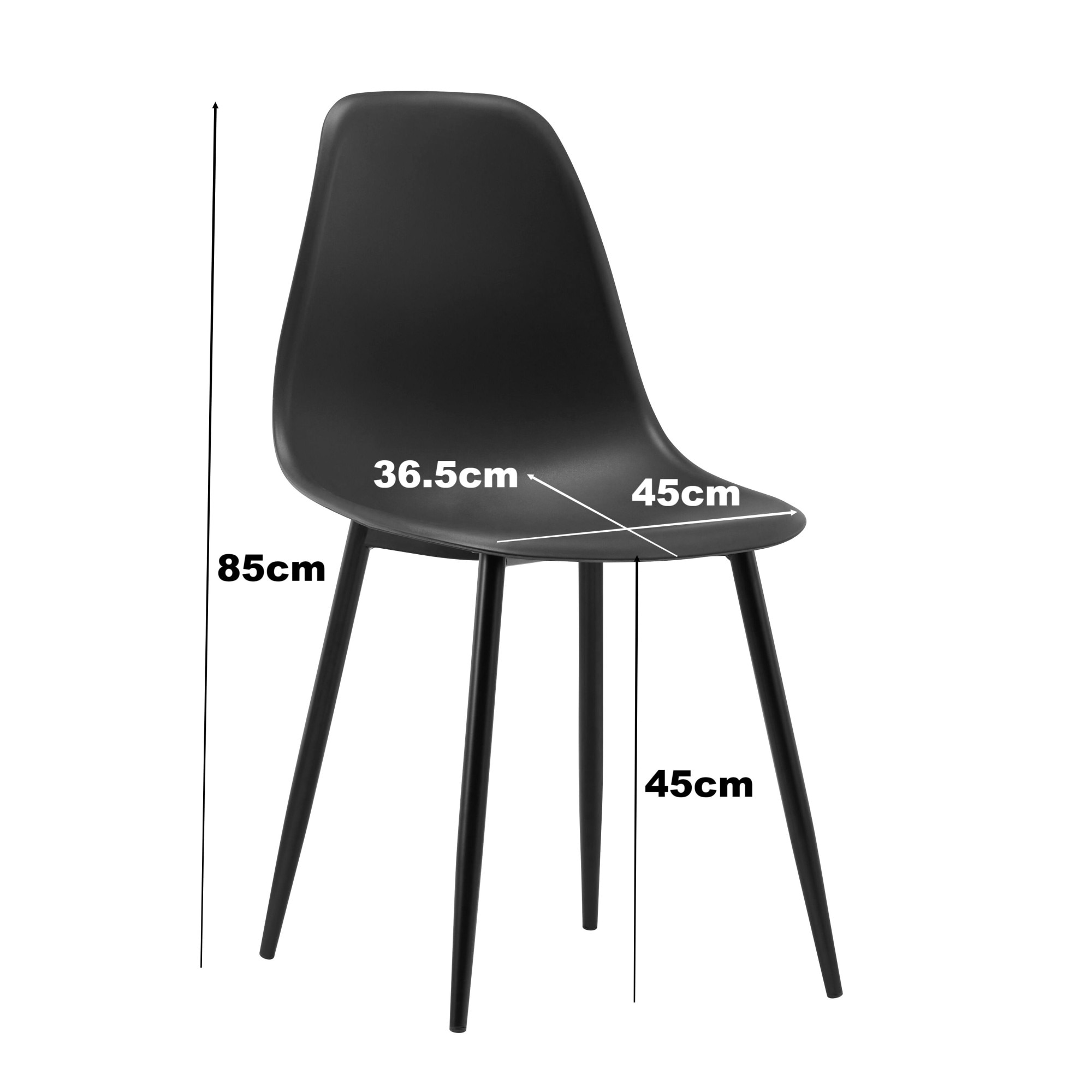 Set 4 scaune bucatarie living, horeca, cadru metal, sezut polipropilena ...