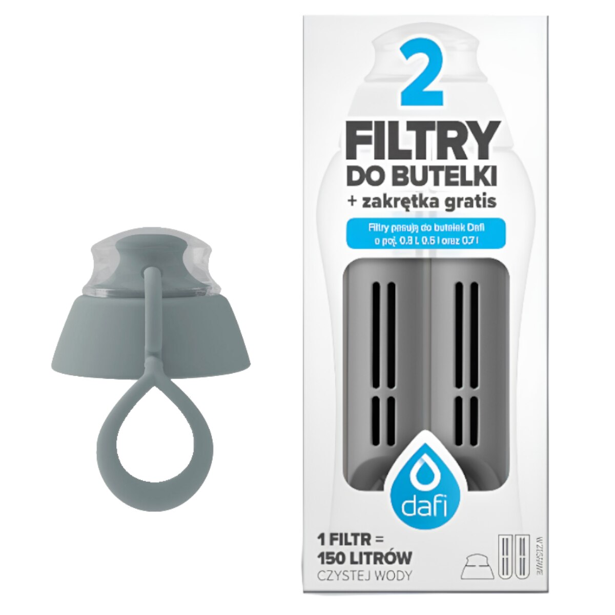 Sticla filtranta, Dafi, 0.5L, 3 filtre, Transparent/Gri - eMAG.ro
