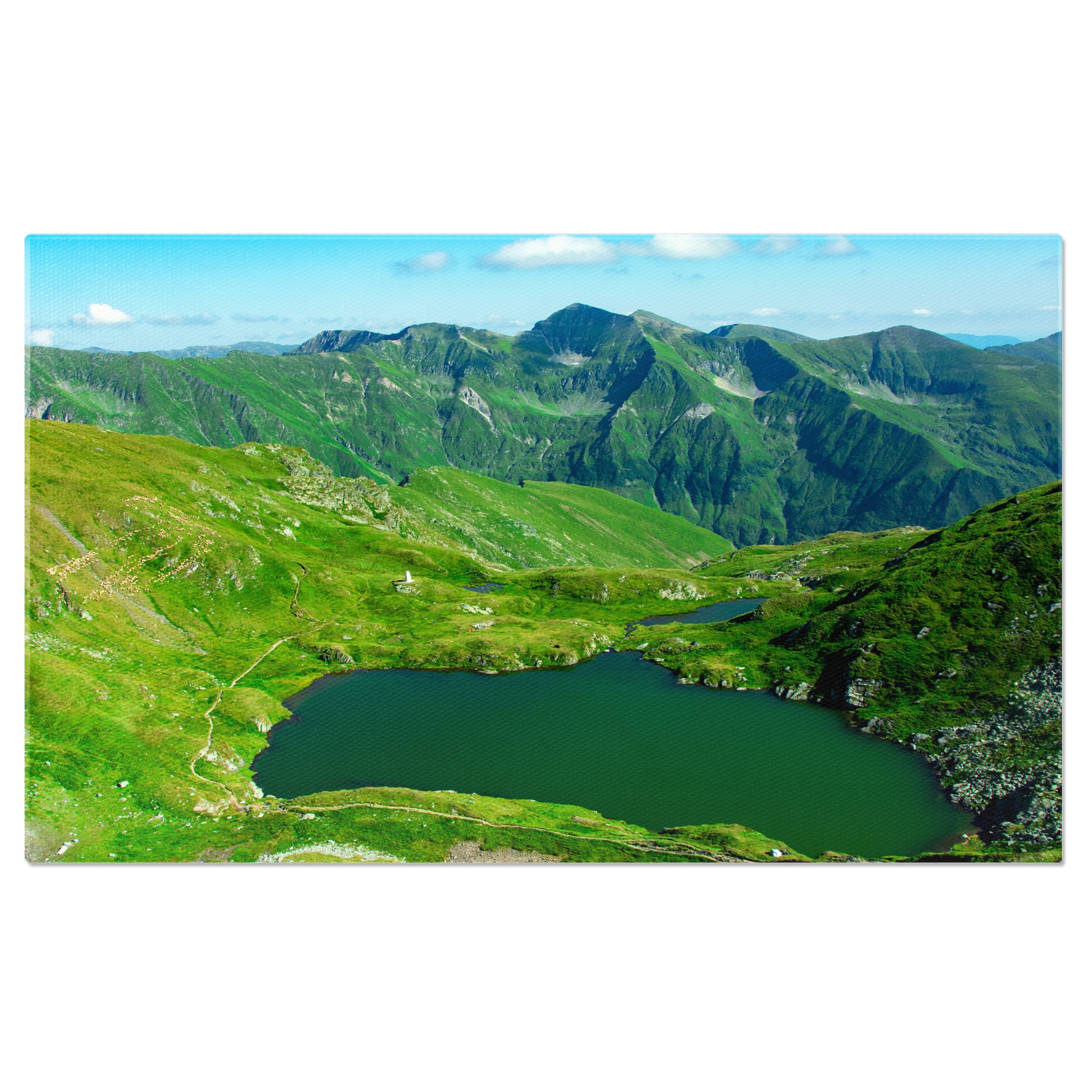 Vászonfestmény - A Fogarasi-hegység szépsége: tavak, erdők és zöld ...