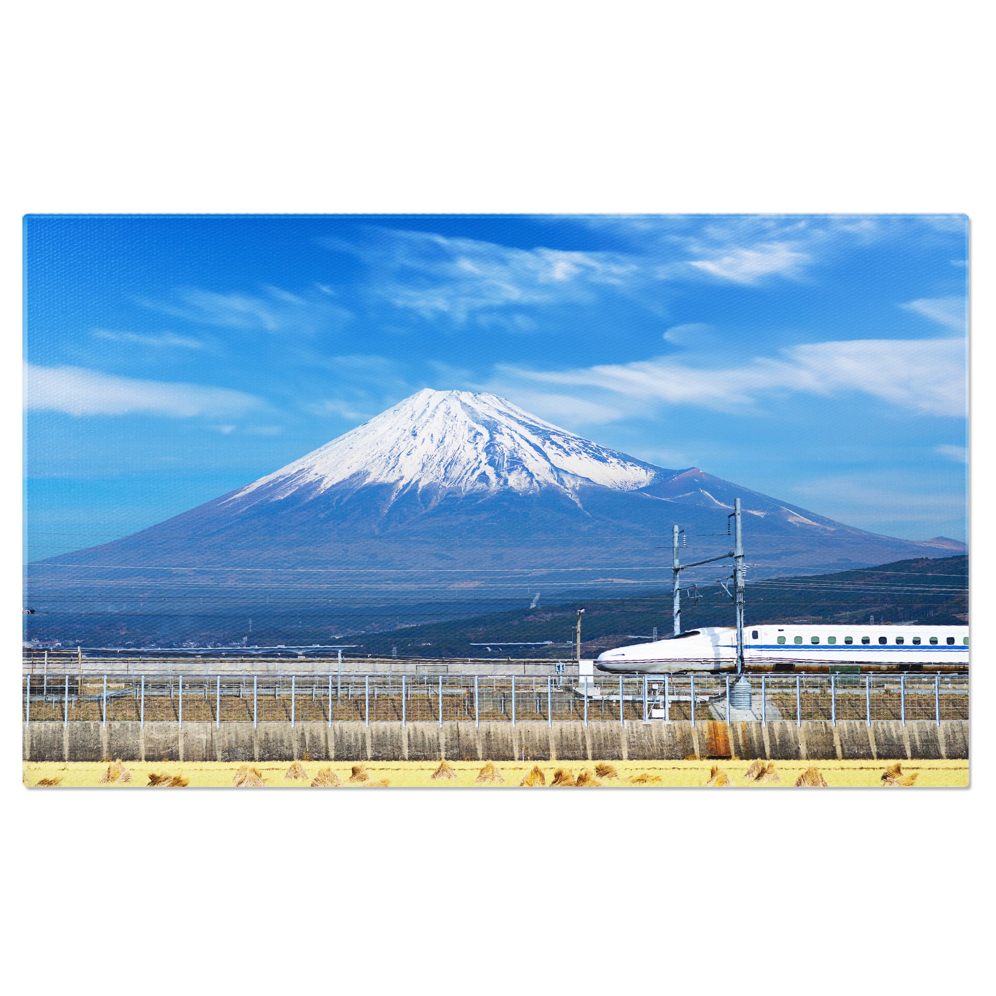 Tablou Canvas - Trenuri rapide si muntele Fuji: tourism, bullet train ...