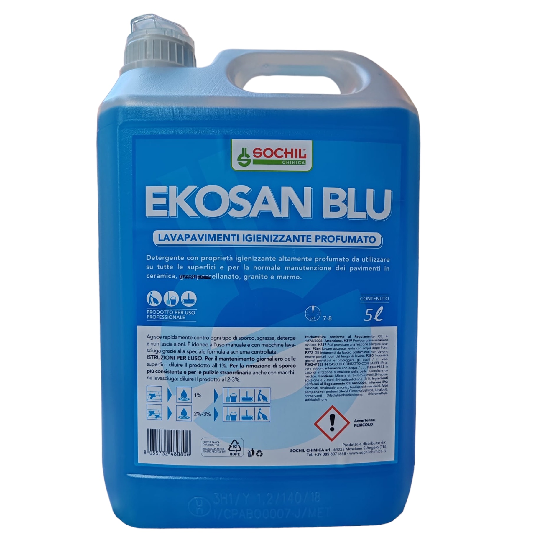 Detergent suprafete profesional parfumat Ekosan Blue 5L - eMAG.ro