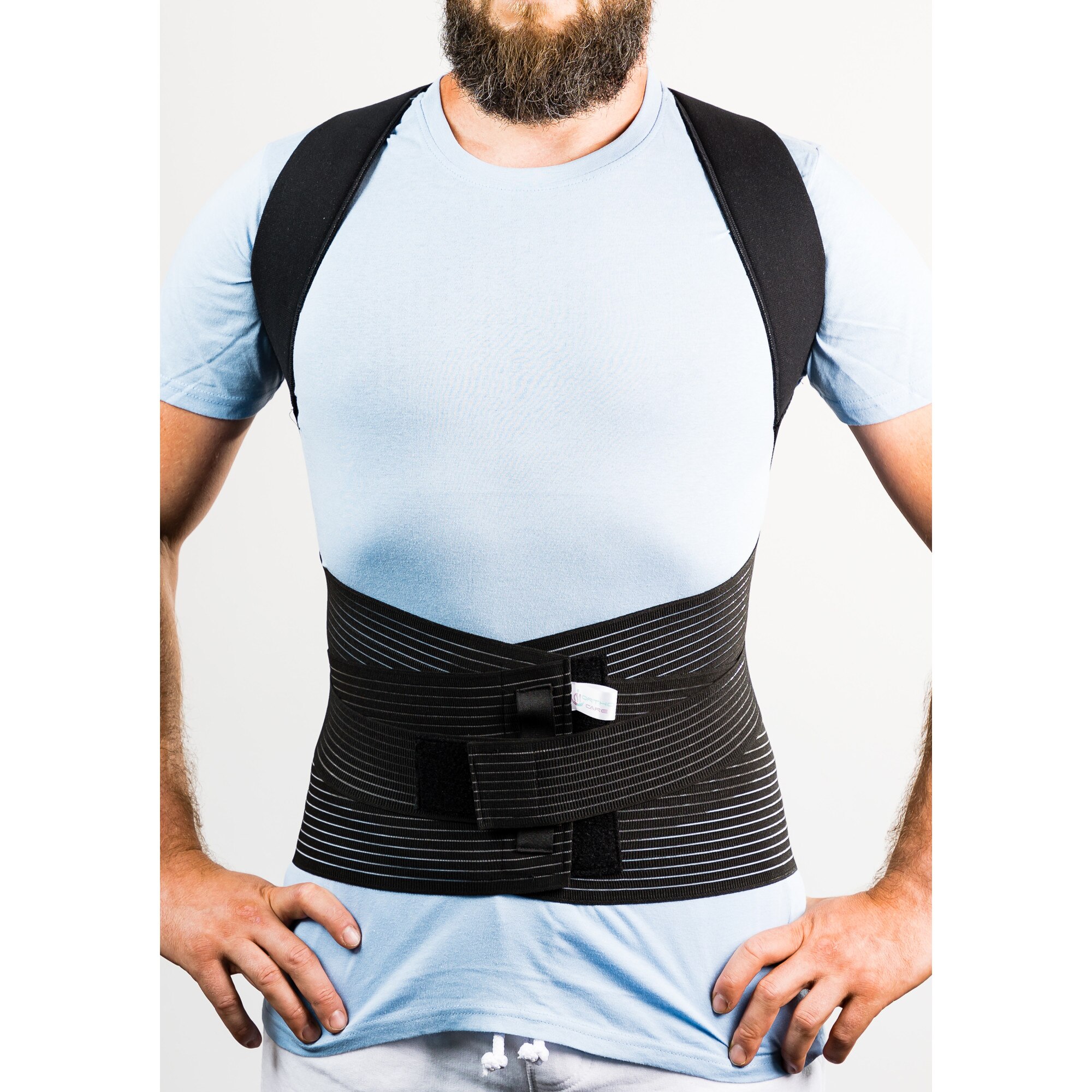 Orteza toracolombosacrala- corset Hessing, Negru, Ortho Care, Marimea 2 ...