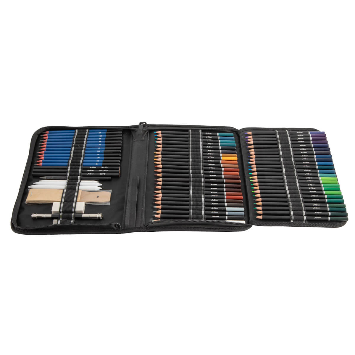 Set creioane schite grafit si colorate 96 piese - eMAG.ro