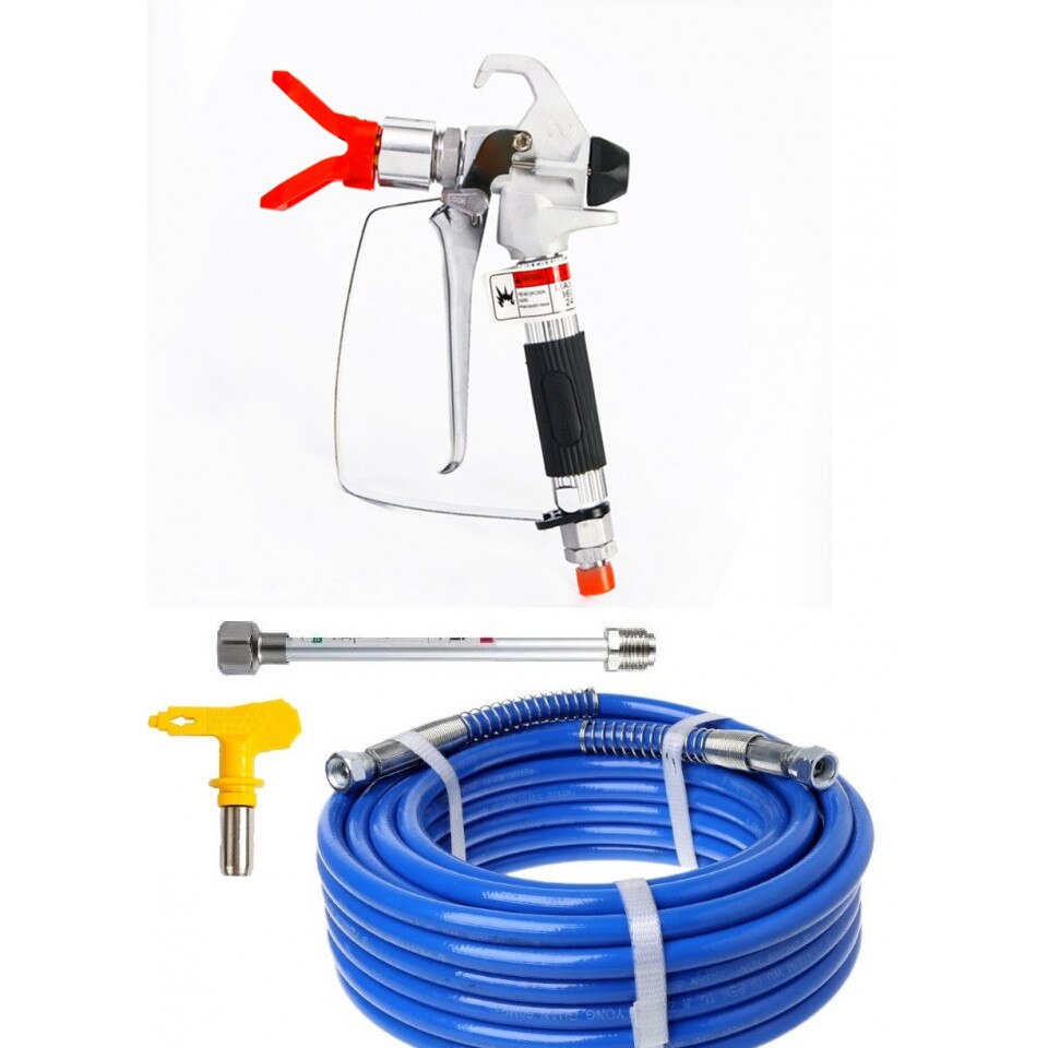 Kit Pistol airless pentru aparat de zugravit adaptor 25cm furtun de15m ...