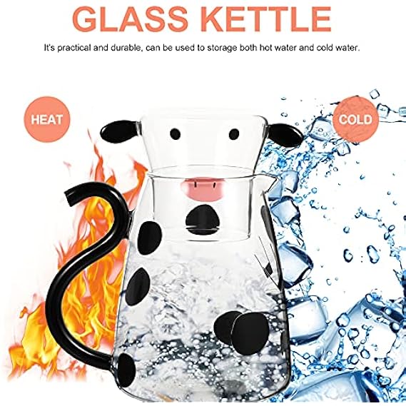 Set carafa de apa cu pahar, Sunmostar, Sticla, 500 ml, Transparent ...