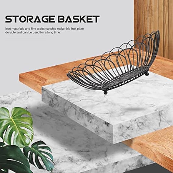 Cos pentru fructe, Sunmostar, Metal, Negru - eMAG.ro