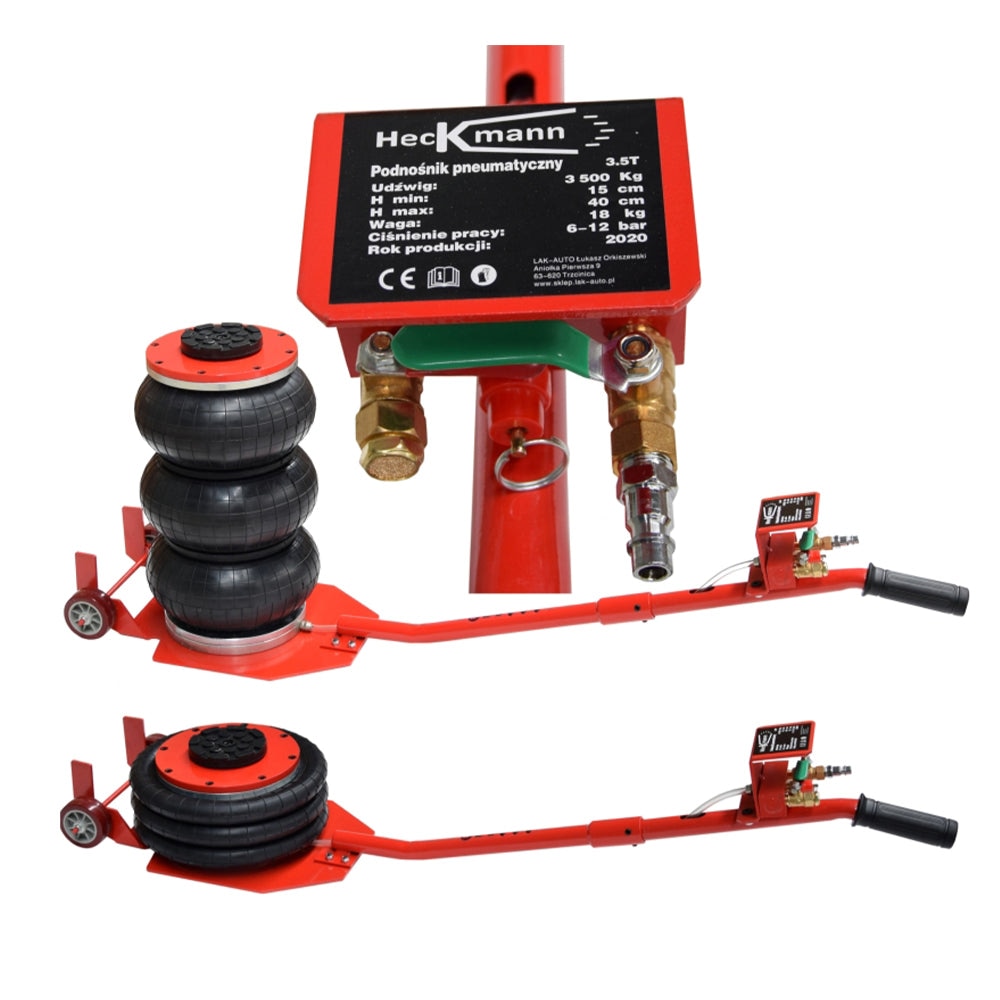 Cric pneumatic, tip perna de aer, 3.5T, 14-40cm - eMAG.ro