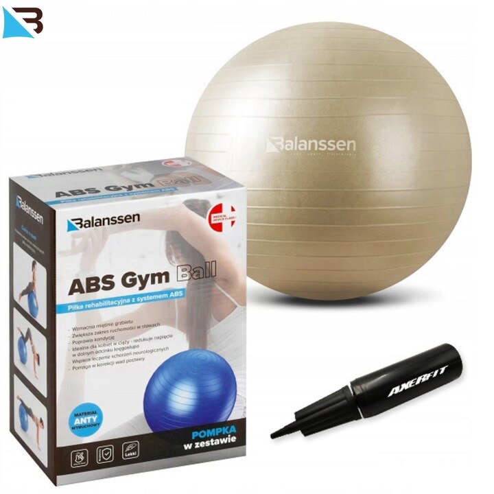 Minge pentru exercitii de gimnastica 45 cm, cu pompa manuala, Balanssen ...