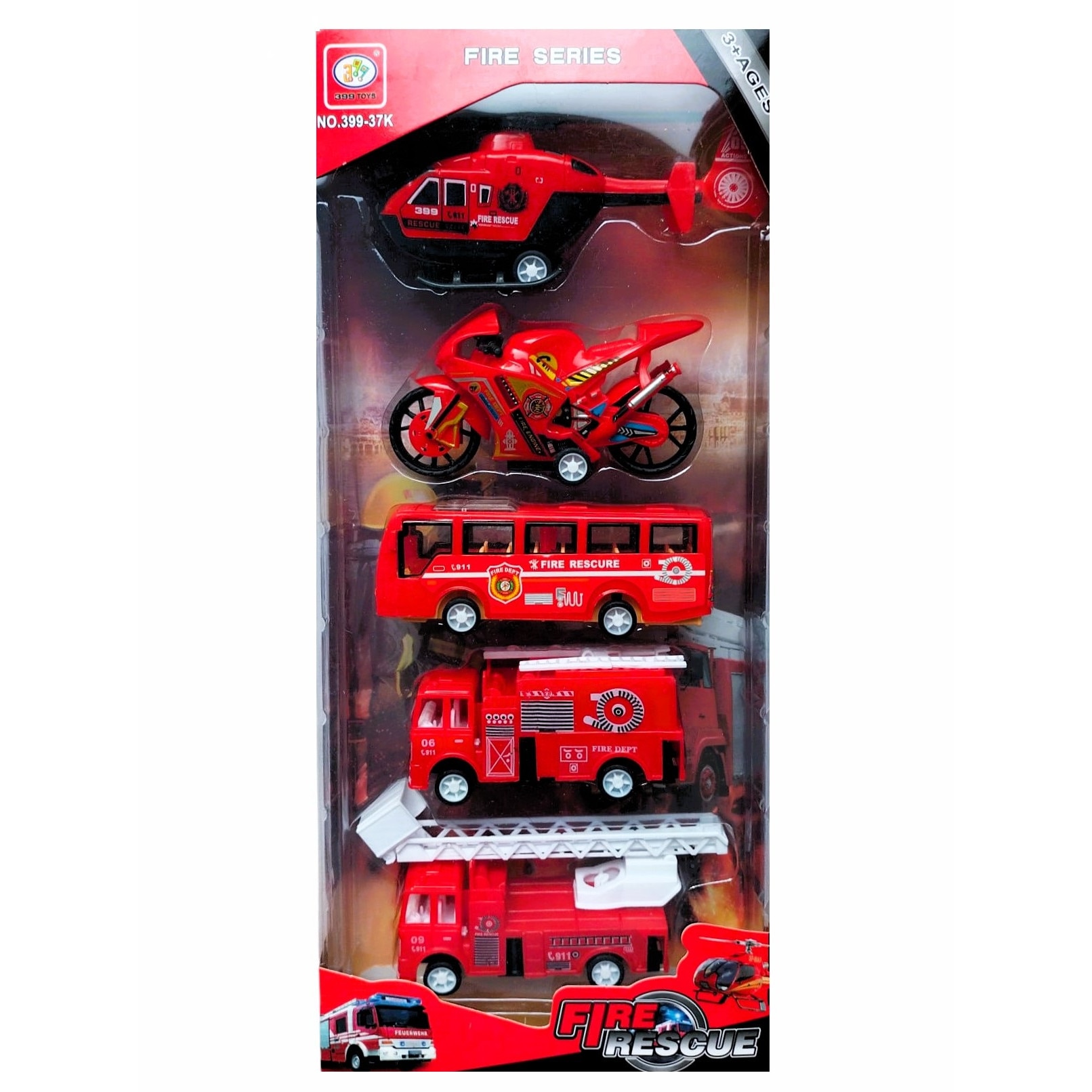 Set 5 Vehicule Pompieri, Functie PullBack and Release, Masina ...