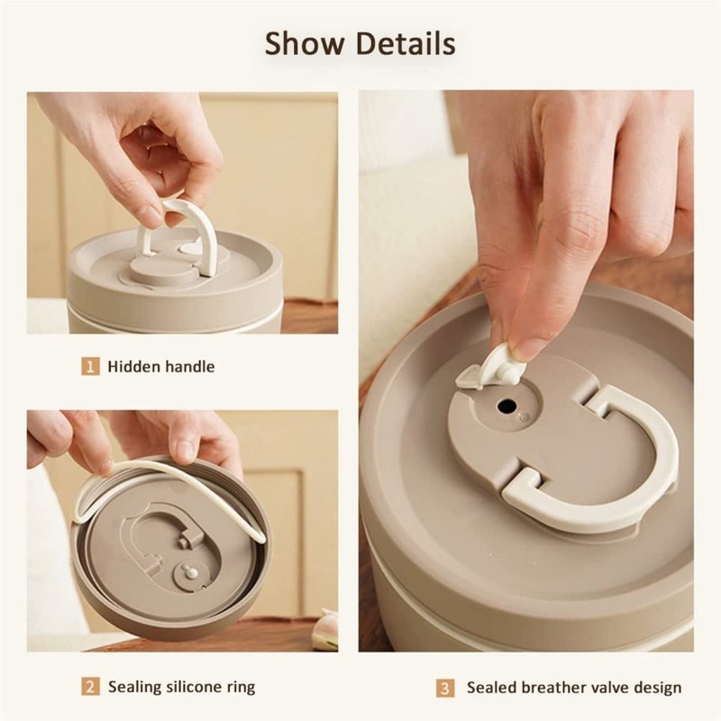 Set 2 caserole cu husa transport, WALALLA, Cutie bento, 440 + 600 ml ...