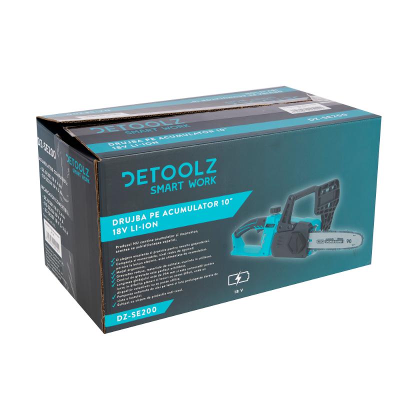 Drujba electrica cu lant, pe acumulator, Detoolz, 10", 18V, 4 Ah ...