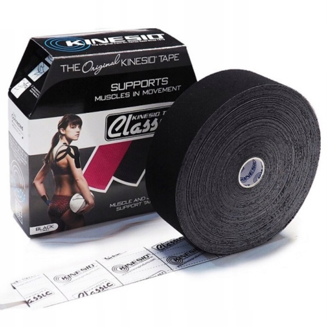 Banda de kinesiotaping 5 cm x 31,5 m, "Kinesio Tex Classic", Negru ...