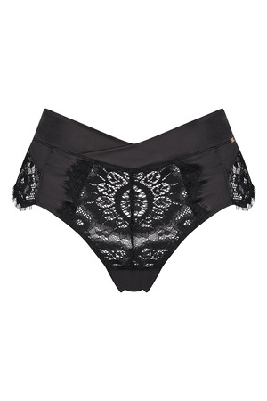 Hunkemoller, Дантелена танга Hannako с висока талия, Черен, M - eMAG.bg
