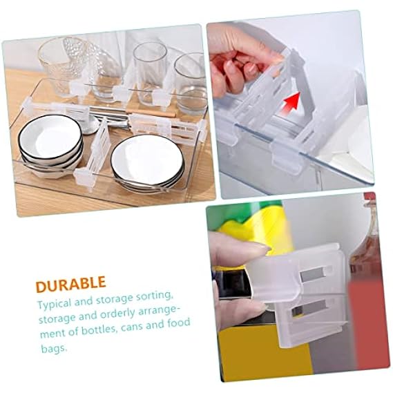 Set 4 separatoare pentru raft, Sunmostar, Plastic, Transparent - eMAG.ro