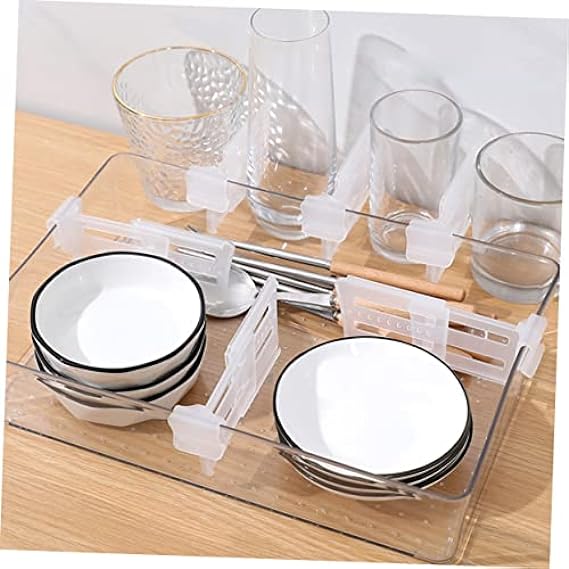 Set 4 separatoare pentru raft, Sunmostar, Plastic, Transparent - eMAG.ro