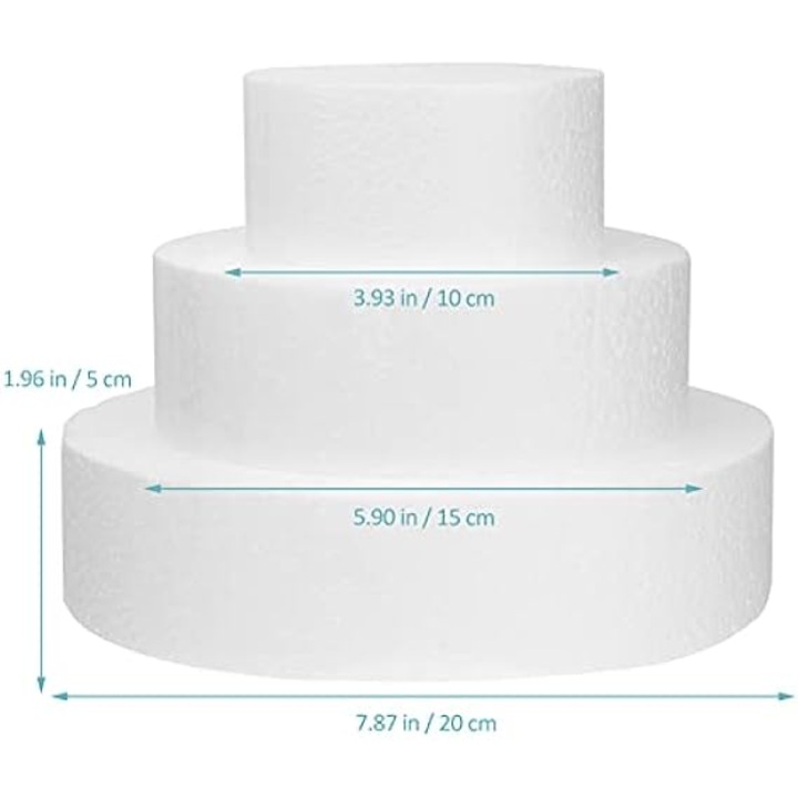 Macheta tort 3 etaje Sunmostar, Plastic, Alb - eMAG.ro
