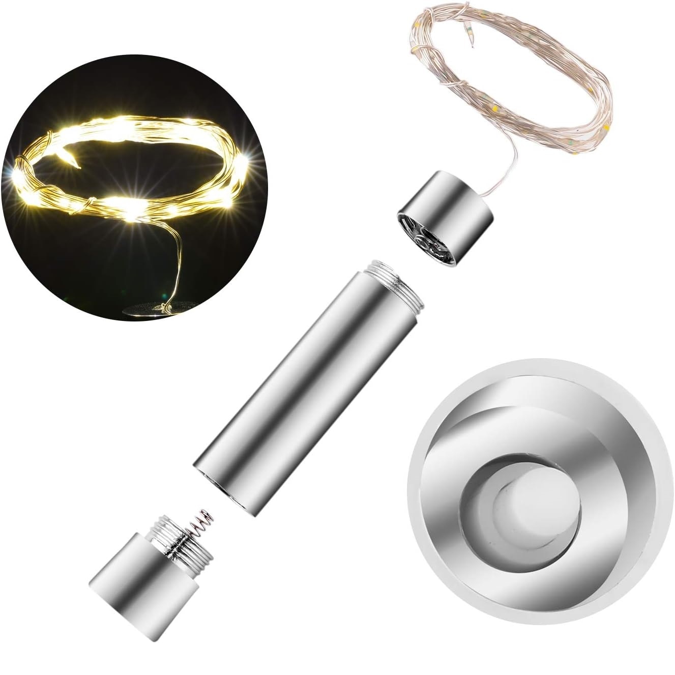 Banda Led cu luminite pentru obiecte, sticle, petreceri, 2 buc, 2 m ...