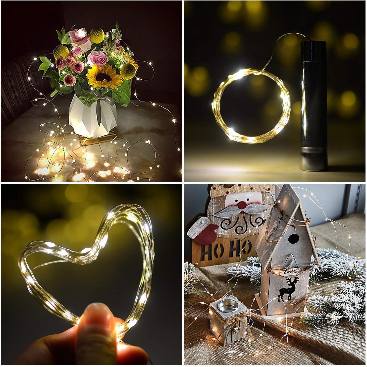 Set 8 instalatii LED, pentru decoratiunile de Craciun, functioneaza cu ...