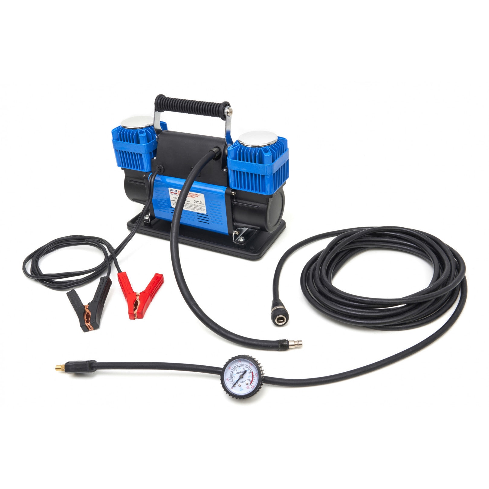 Compresor auto, HBM, portabil, fara ulei, 90A, 300l/min, 12V - eMAG.ro