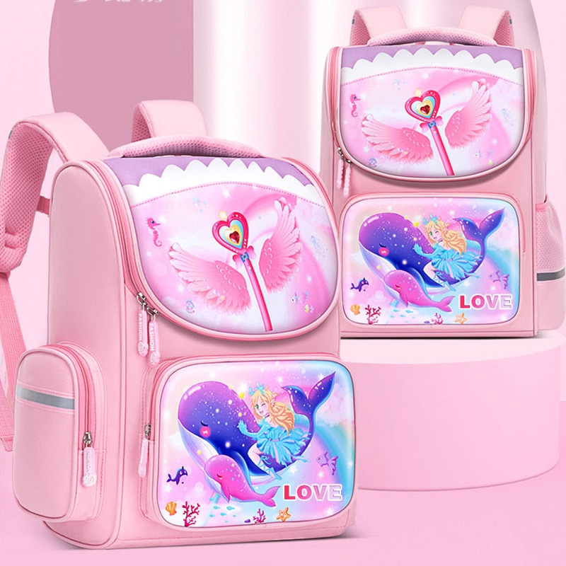 Ghiozdan pentru scoala Printesa, Roz - eMAG.ro