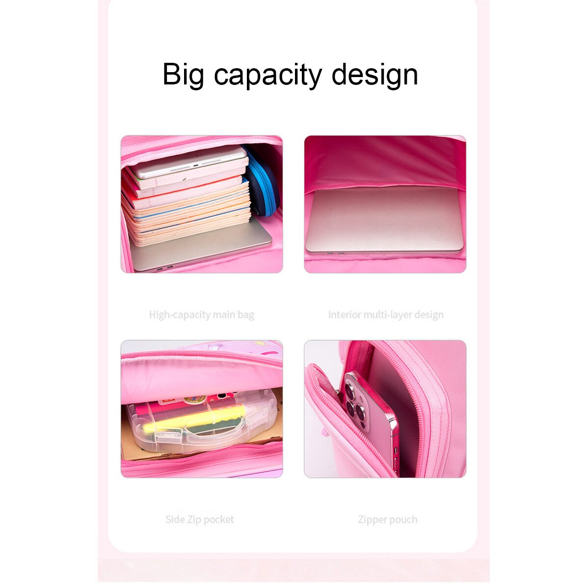 Ghiozdan pentru scoala Printesa, Roz - eMAG.ro