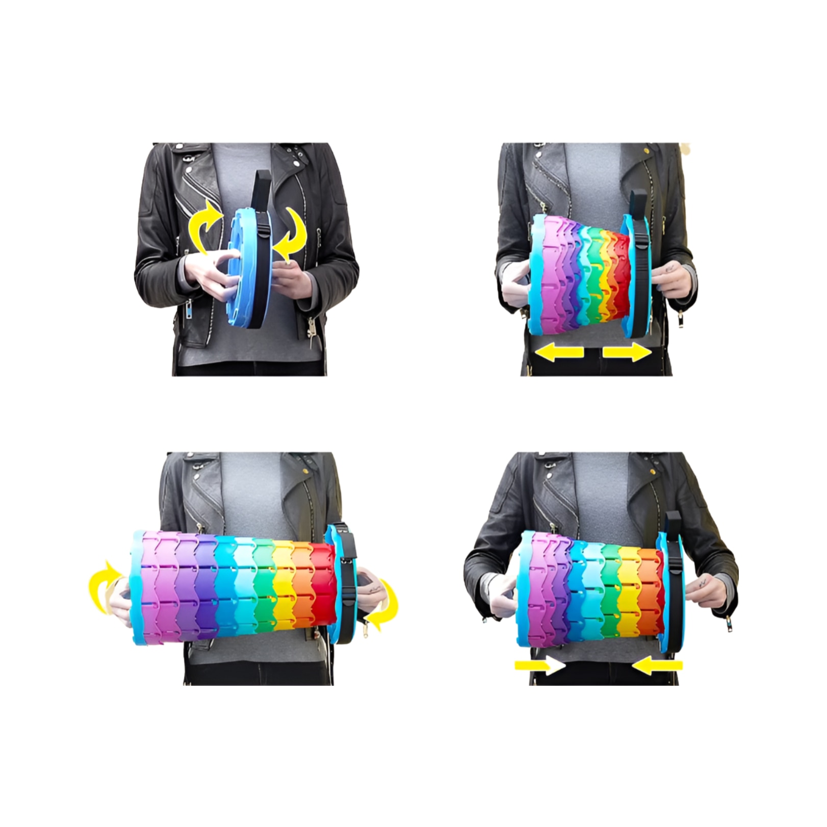 Scaun Telescopic Portabil, universal, sustine 150 kg, ABS, Multicolor ...