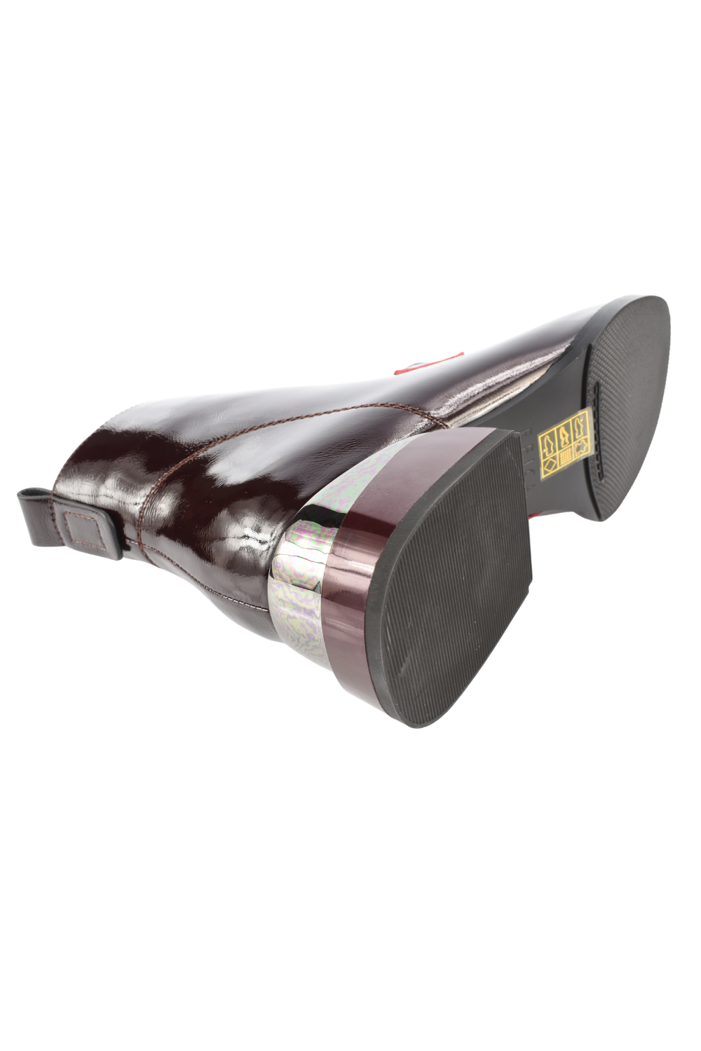 Ghete elegante, dama, EPICA, Z921B224-B560 bordo, piele lacuita, cu toc ...