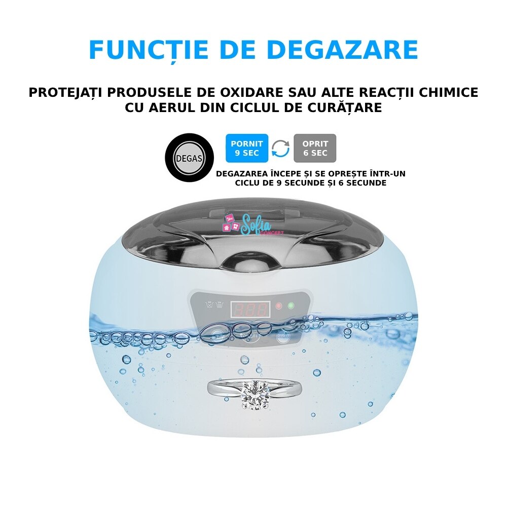 Sterilizator Ultrasonic Profesional Sofia CONCEPT®, 35W, 600 ml ...