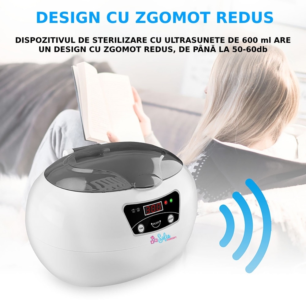 Sterilizator Ultrasonic Profesional Sofia CONCEPT®, 35W, 600 ml ...