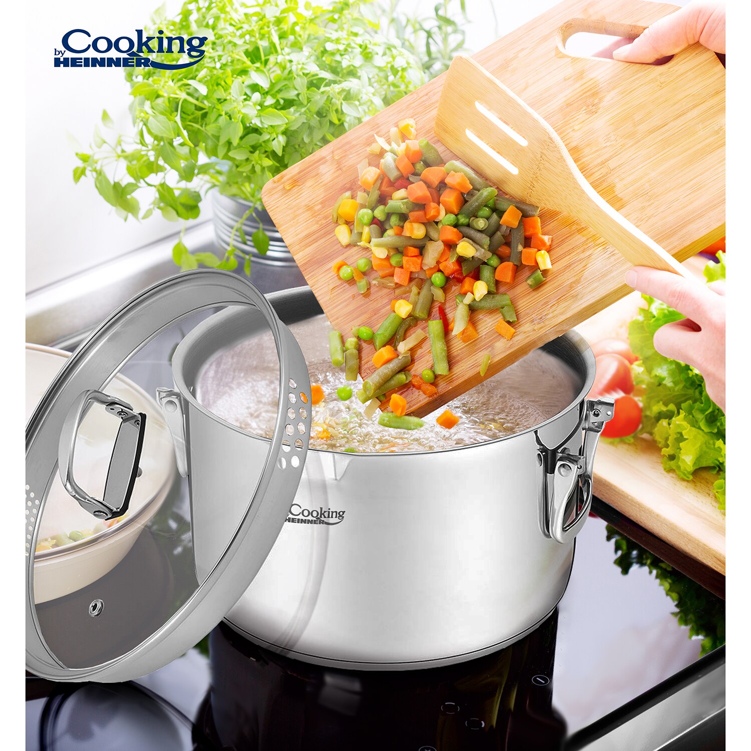 Set pentru gatit 6 piese cu manere pliabile Cooking by Heinner Milena ...
