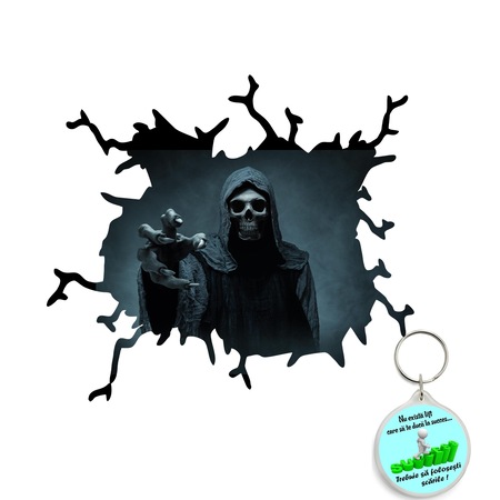 Sticker decorativ pentru perete, auto si geam, Crapatura: Dead reaper ...