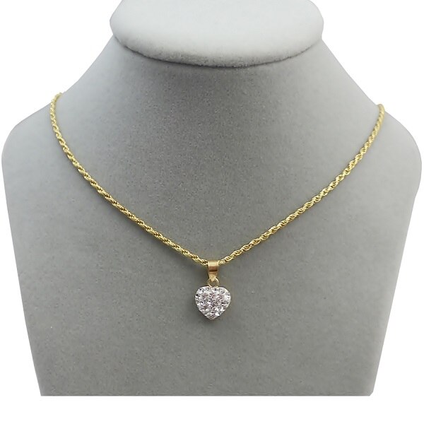 Lantisor cu inima, Amor, Argint 925, 1.60 mm, 45 cm, Auriu - eMAG.ro