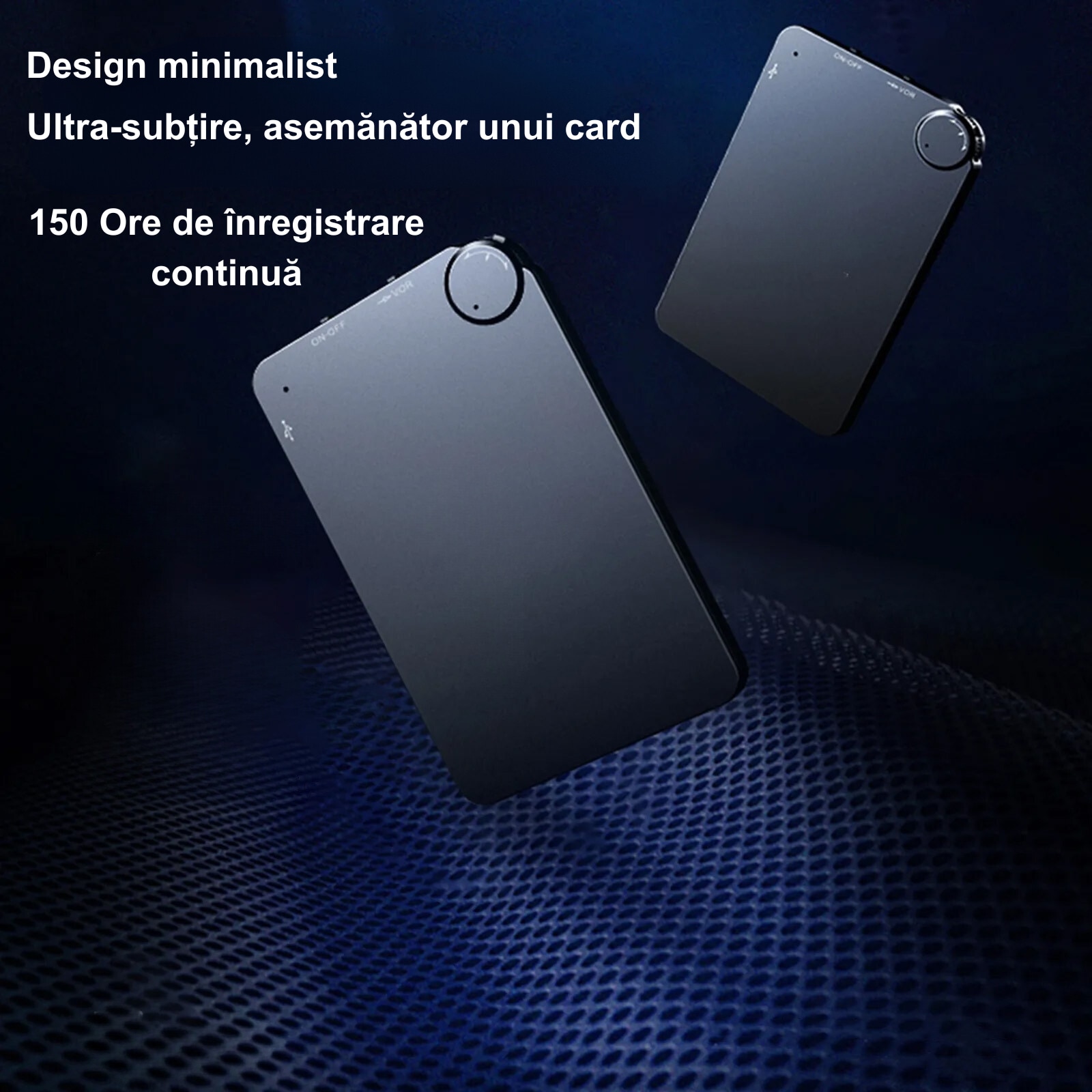 Mini reportofon spion ultra subtire, activare vocala, 16GB, autonomie ...