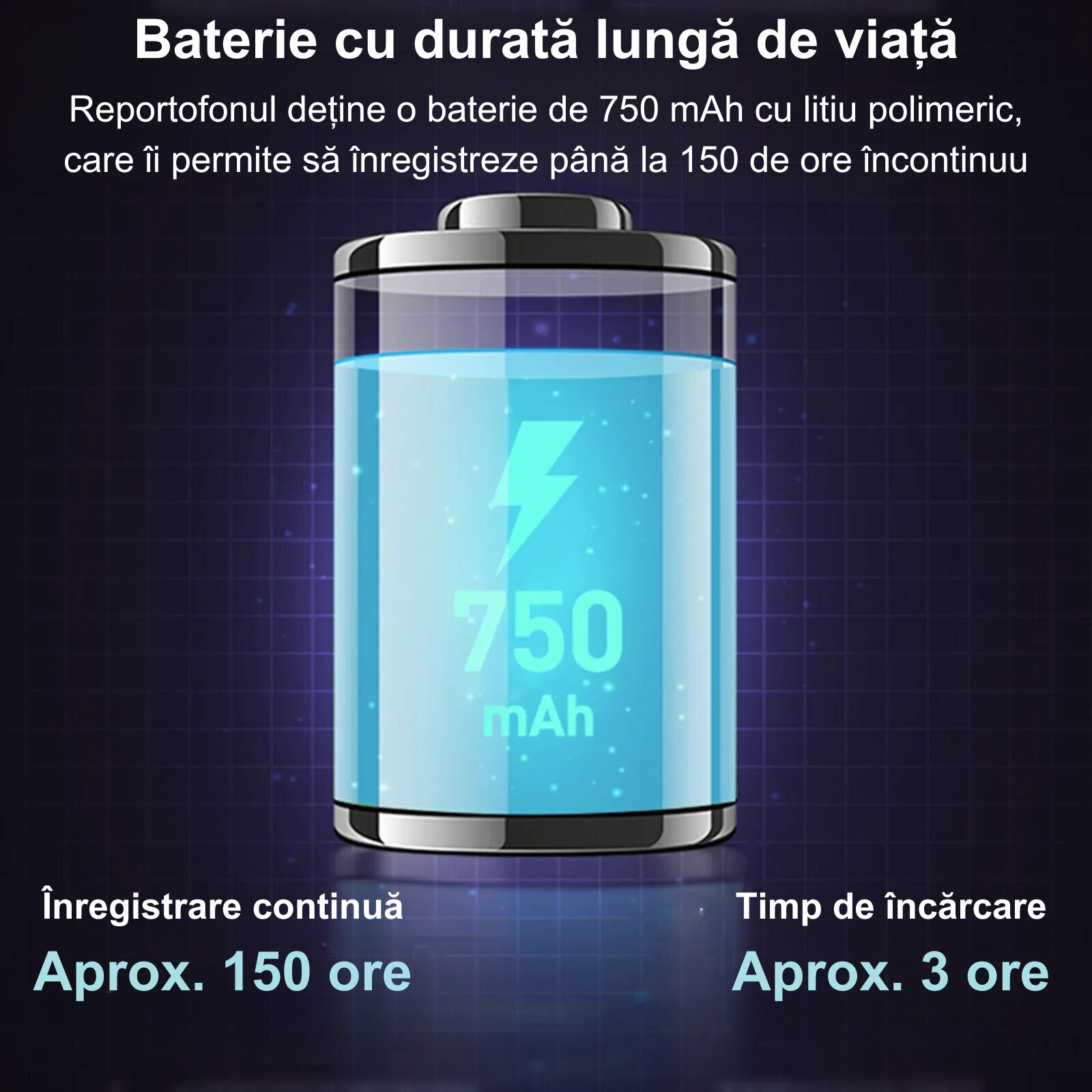 Mini reportofon spion ultra subtire, activare vocala, 16GB, autonomie ...